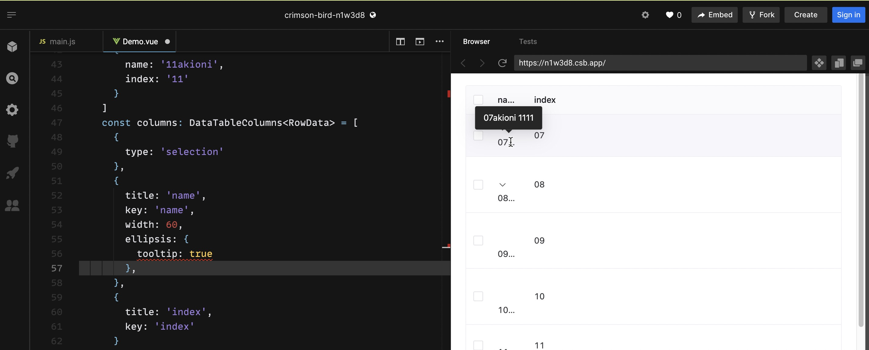 n-data-table,使用ellipsis和固定列宽，没有Tooltip效果，以及换行 · Issue #3974 · tusen-ai/naive-ui · GitHub
