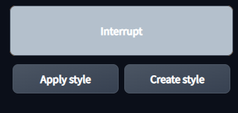 Interrupt button has dissapeared. (The generate button doesn't switch to interrupt either ...