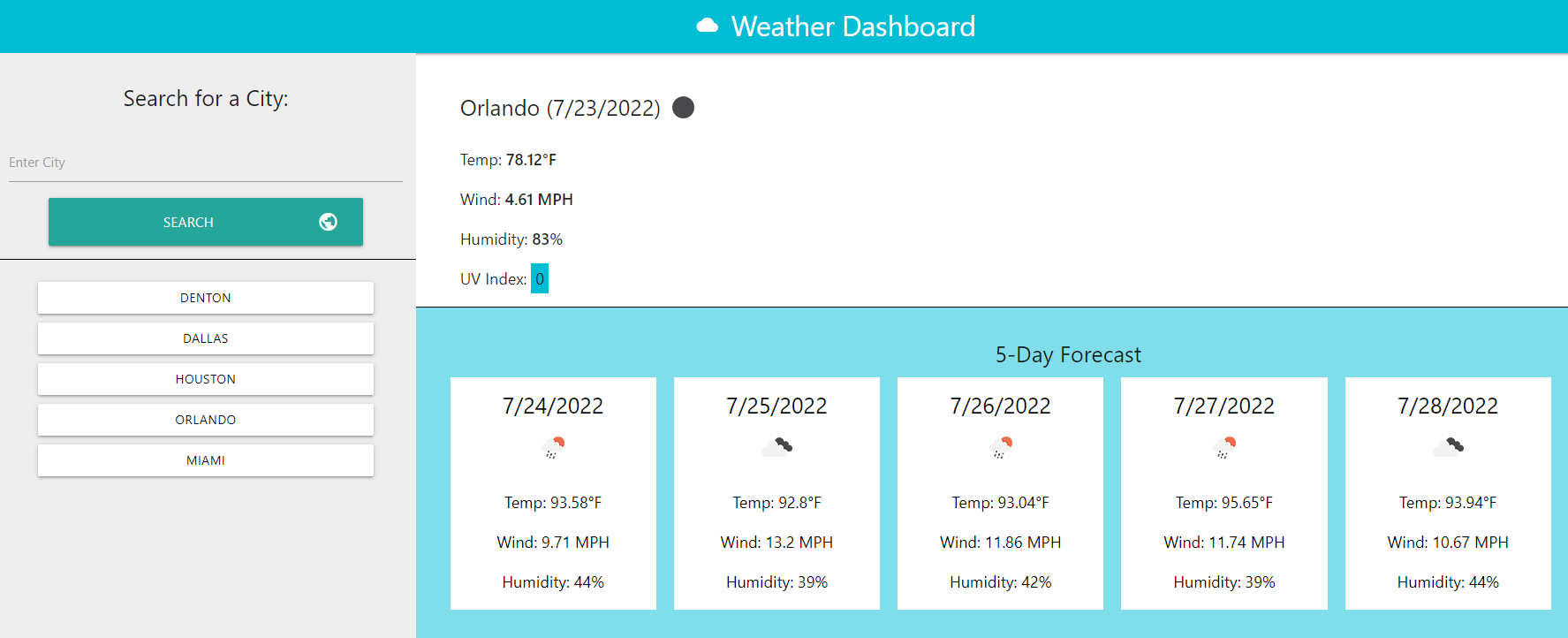GitHub - tdgreer1203/WeatherDashboard