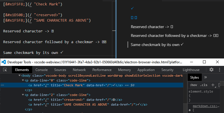 Mardown Preview Not Correctly Rendering Charecters Following A Reserved Character · Issue 6687