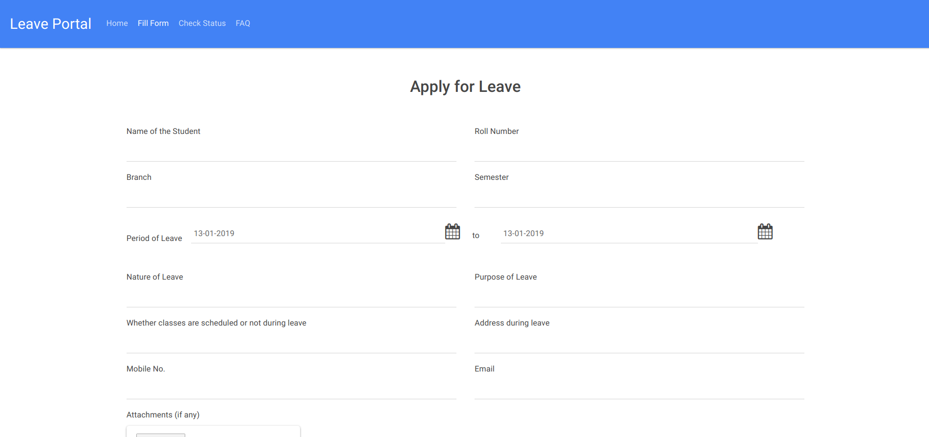 Add username when user go to form.php · Issue #16 · GeekHaven/Leave-Application-Portal · GitHub