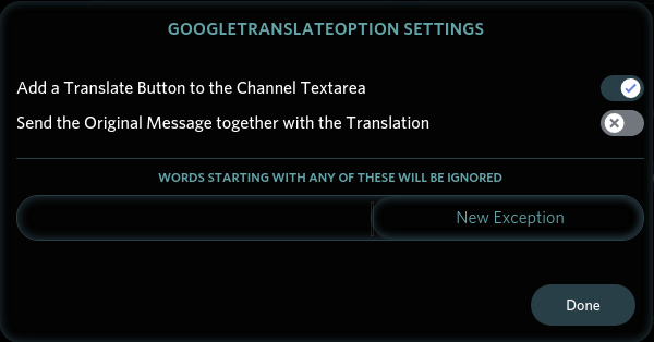 [BUG] - GoogleTranslateOption Can't change settings · Issue #815 · mwittrien/BetterDiscordAddons ...