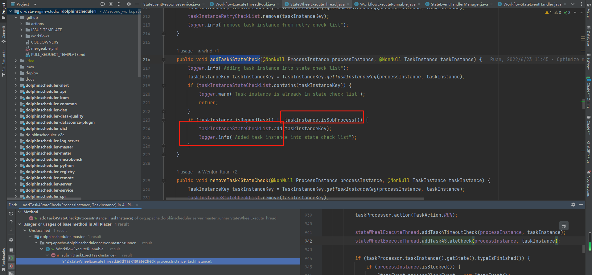 [Bug] [Master] When the task is a Subprocess node, stop the task, sometimes the status of the ...
