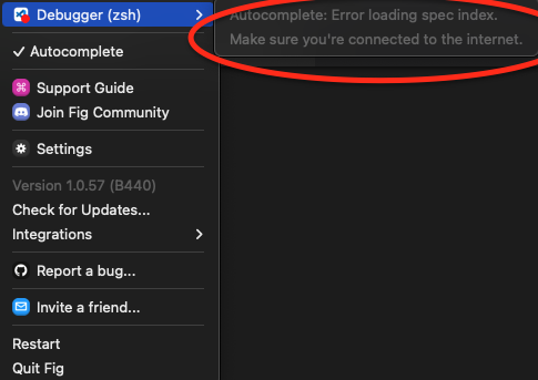 error loading spec index · Issue #1454 · withfig/fig · GitHub