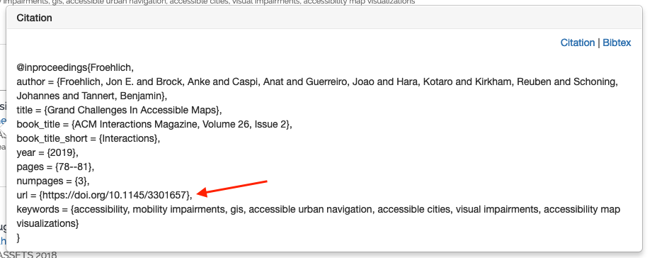 Include DOI link in pop-up citation · Issue #785 · makeabilitylab/makeabilitylabwebsite · GitHub