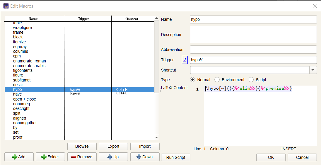 Macro trigger and shortcut in configuration window · Issue #2635 ...