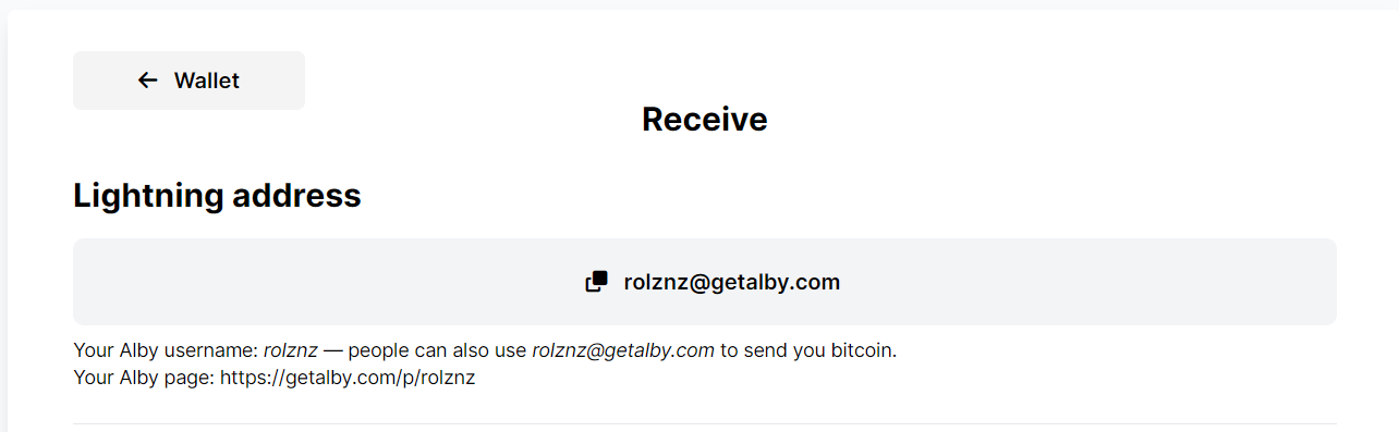 [Feature] Receive tab should have a copy lightning address button · Issue #1947 · getAlby ...