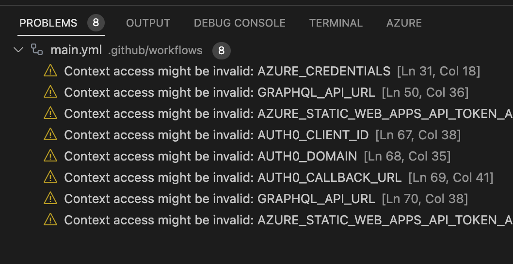 Context Access Might Be Invalid Warning Thrown For Repository Variables And Secrets · Issue