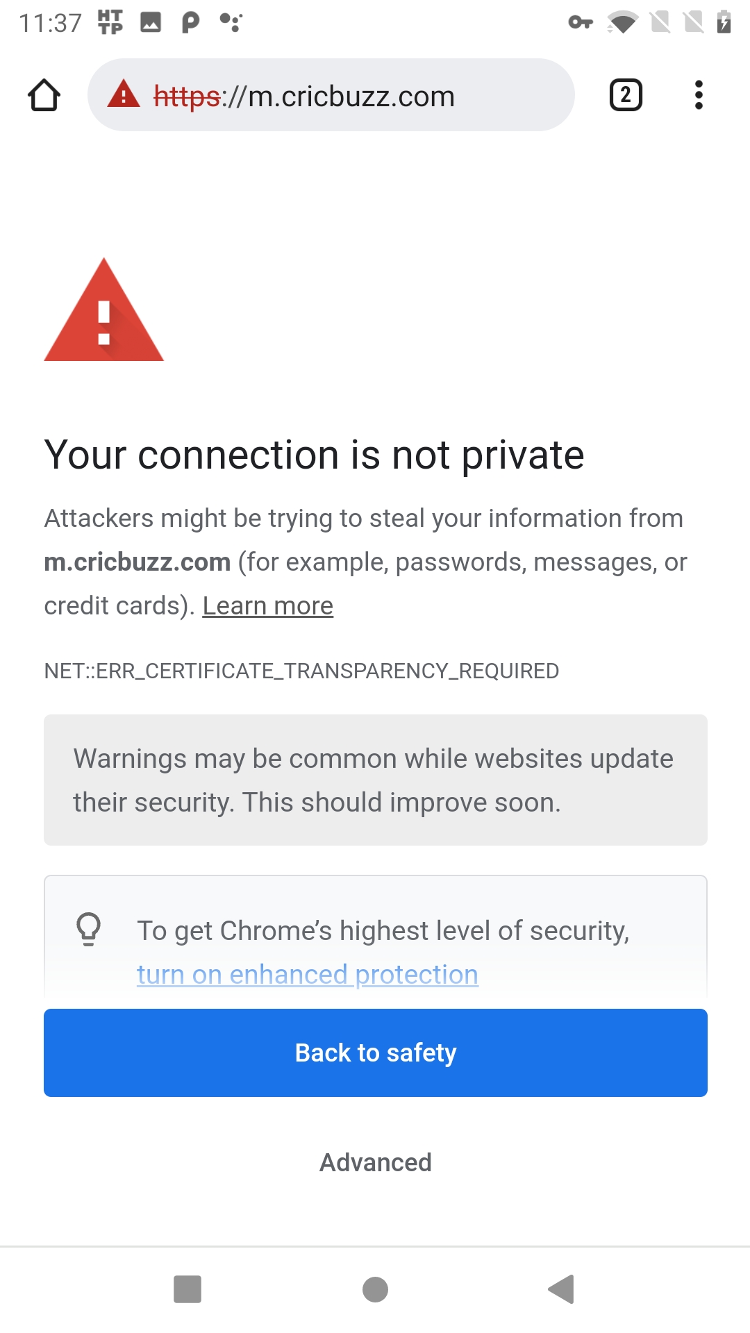 [Bug]: ERR_Ceritificate_Transparency_Required on Android · Issue #325 · httptoolkit/httptoolkit ...
