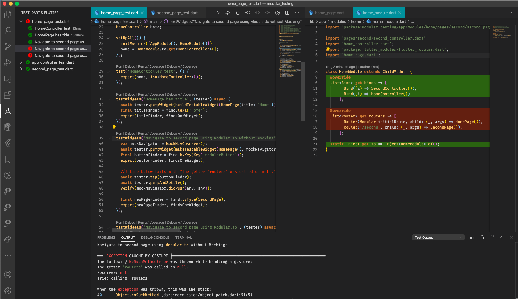 routers called on null in unit/widget tests · Issue #213 · Flutterando ...
