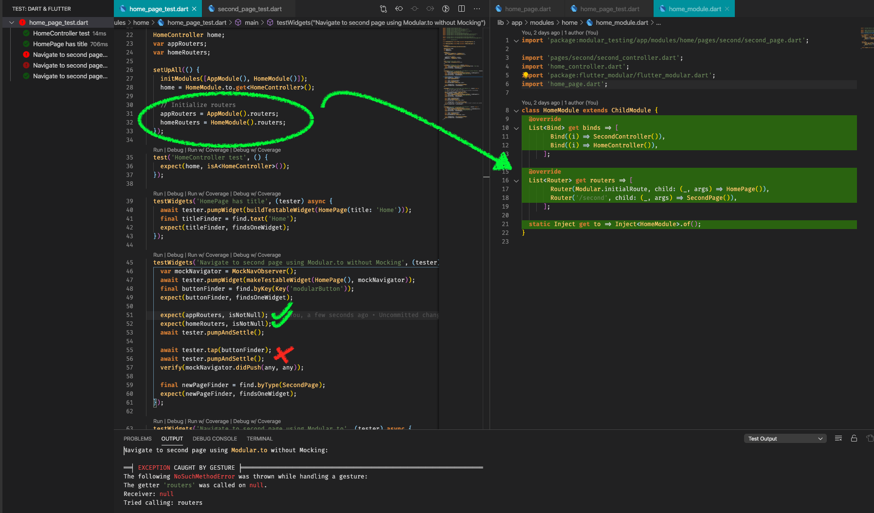 Routers Called On Null In Unitwidget Tests · Issue 213 · Flutterandomodular · Github 7470