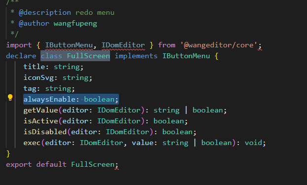 如何让自定义菜单,不被禁用,类似全屏显示 · Issue #5066 · wangeditor-team/wangEditor · GitHub