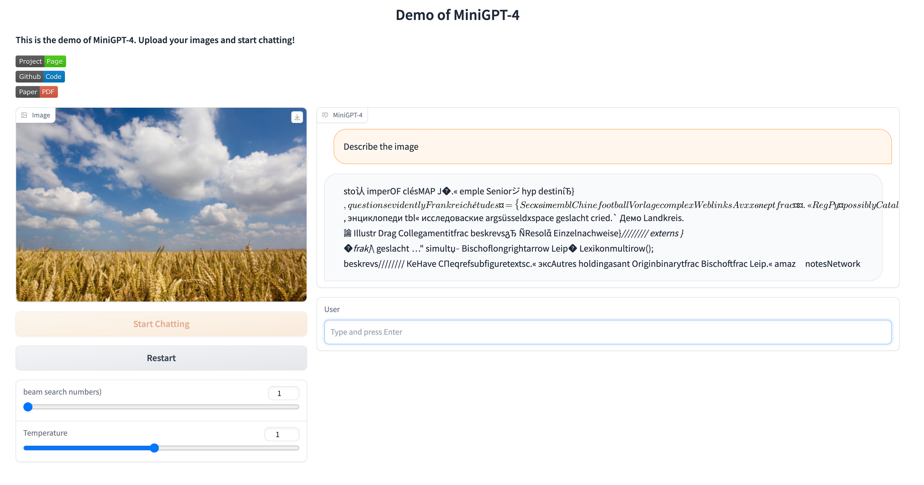 zero-shot image inference is not working · Issue #65 · Vision-CAIR/MiniGPT-4 · GitHub