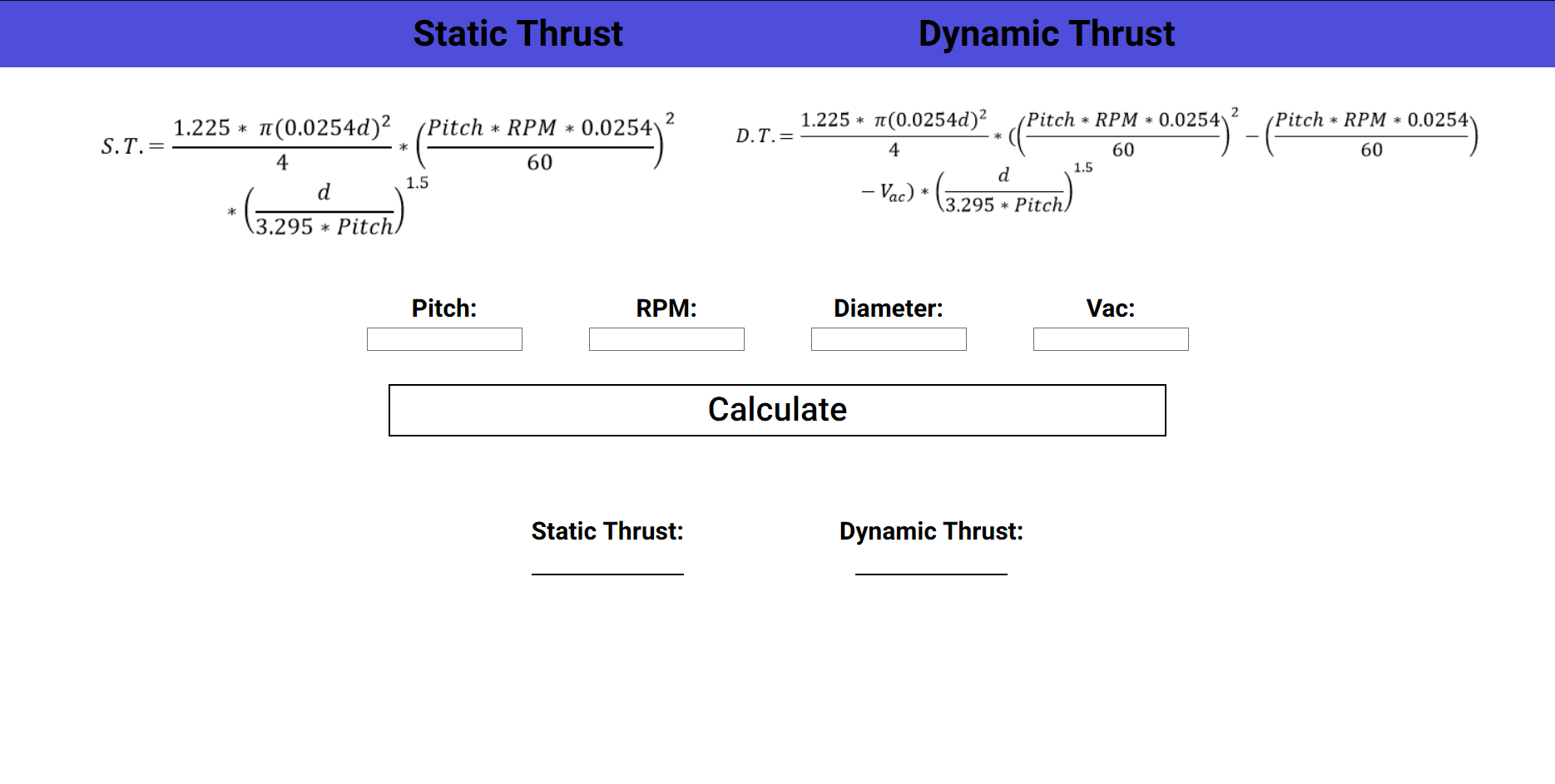 GitHub - AbhinavBest/Thrust-Calculator