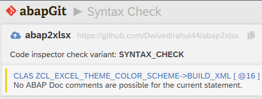 Syntax check warnings "ABAP Doc..." and "After being enhanced, the structure..." · Issue #874 ...