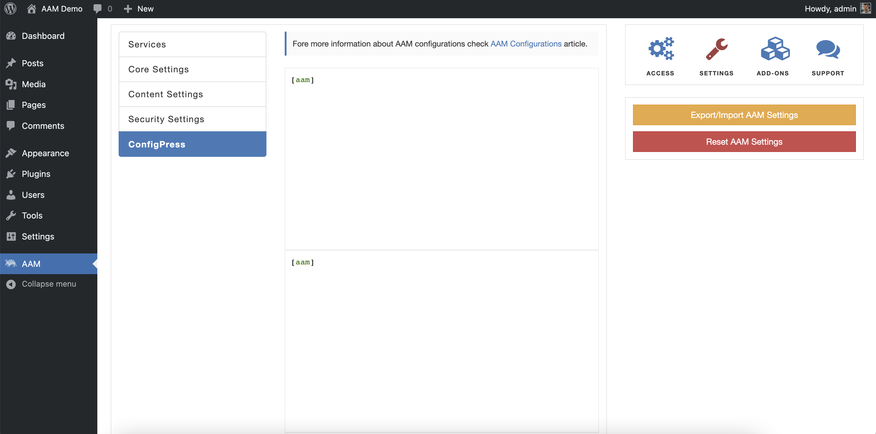 Duplicated ConfigPress editor · Issue #241 · aamplugin/advanced-access-manager · GitHub