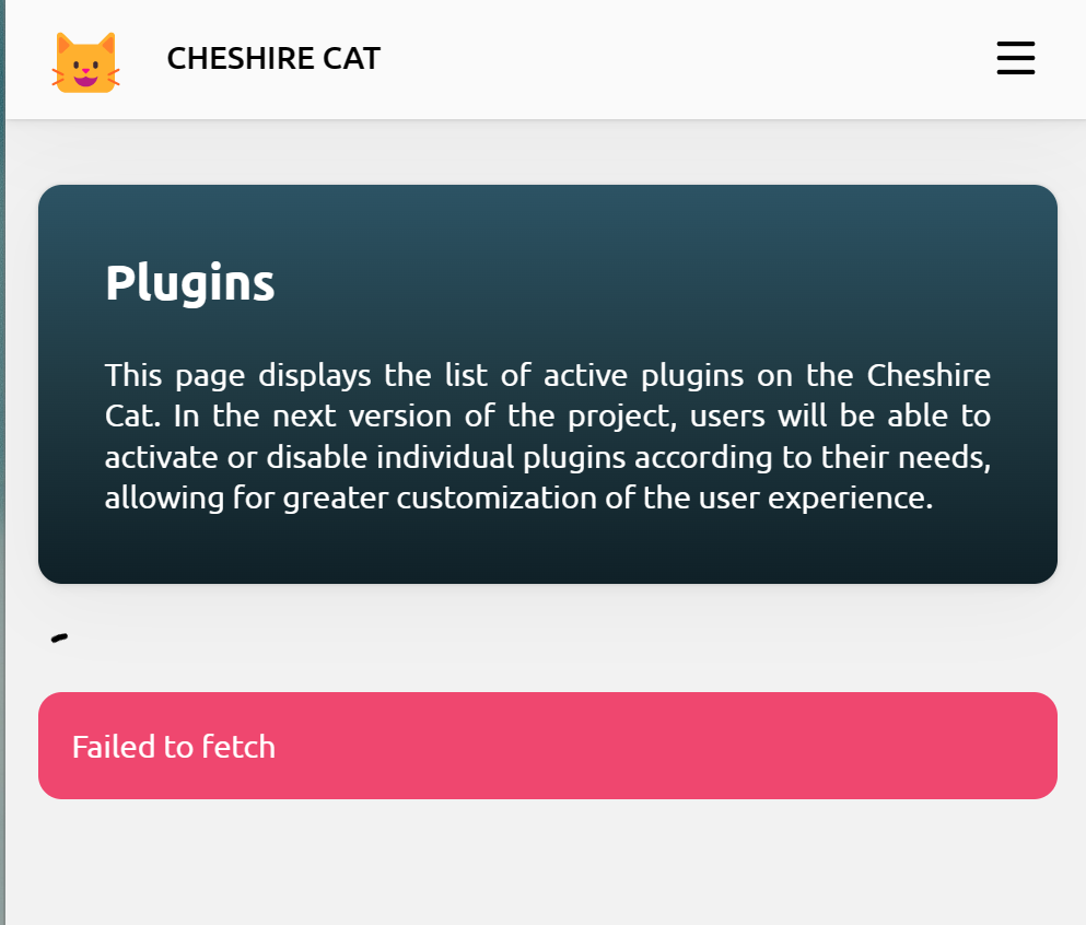 After today Update "Something went wrong... " · Issue #174 · cheshire-cat-ai/core · GitHub