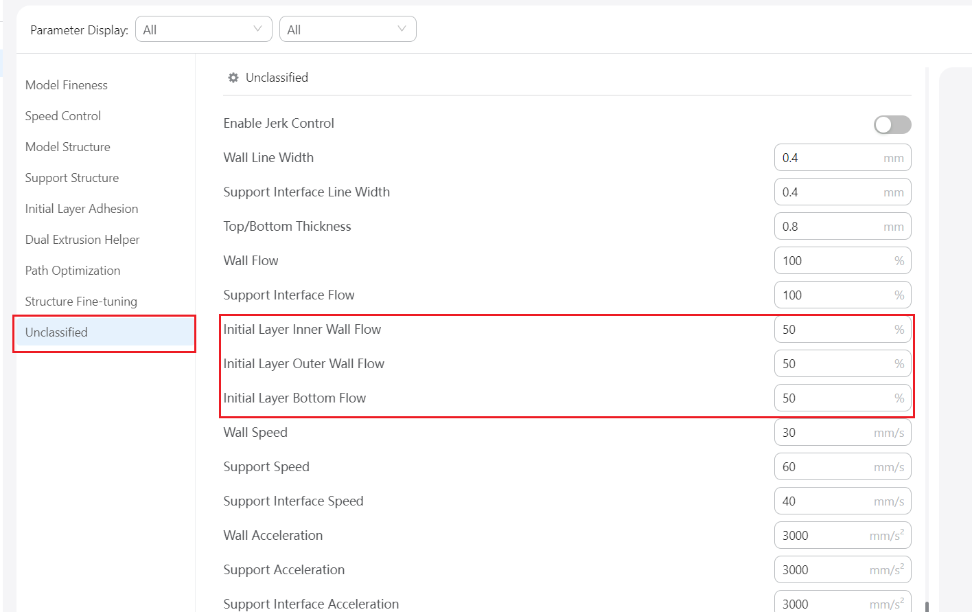 Improvement: Initial Layer Wall Flow transfer to material settings · Issue #2196 · Snapmaker ...