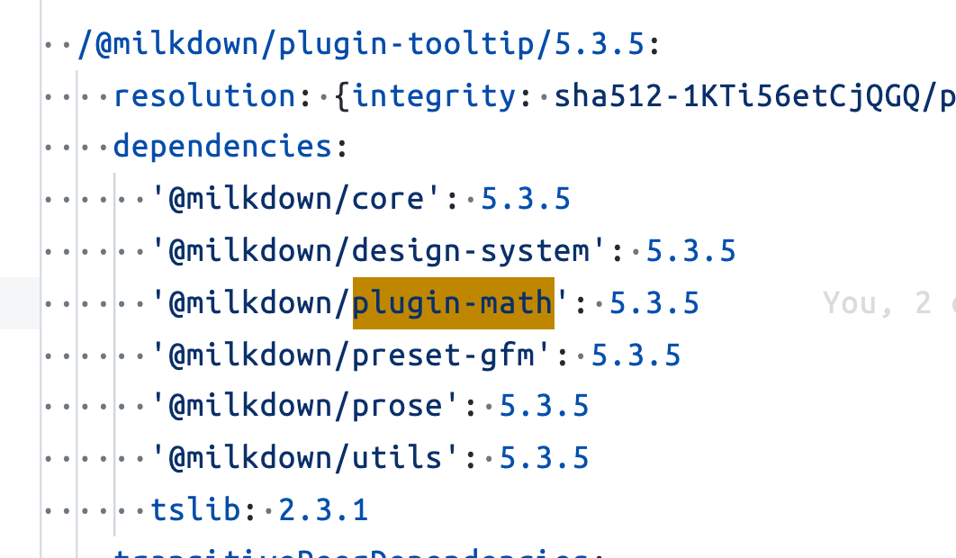 [Bug] @milkdown/plugin-math is required for @milkdown/plugin-tooltip ？ · Issue #307 · Milkdown ...