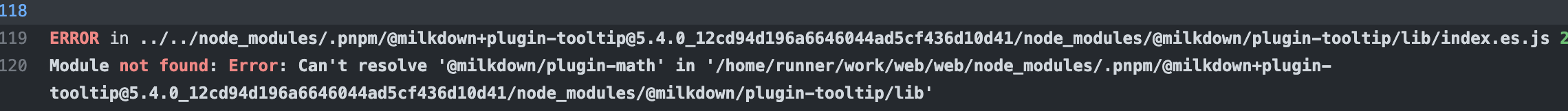 [Bug] @milkdown/plugin-math is required for @milkdown/plugin-tooltip ？ · Issue #307 · Milkdown ...