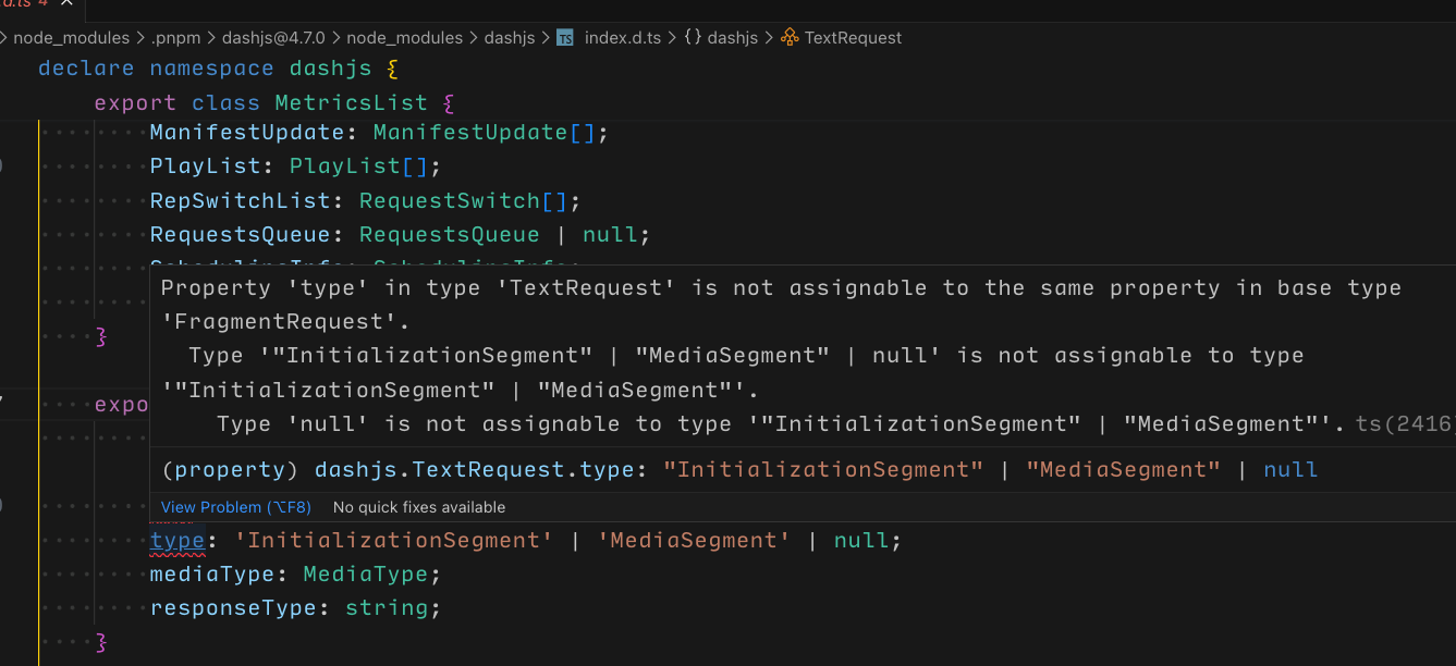 d.ts error v4.7.0 · Issue #4181 · Dash-Industry-Forum/dash.js · GitHub