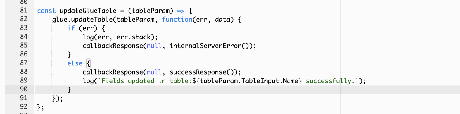 Calling Glue API to updateTable from Lambda Node.js 10 AWS SDK · Issue #2934 · aws/aws-sdk-js ...