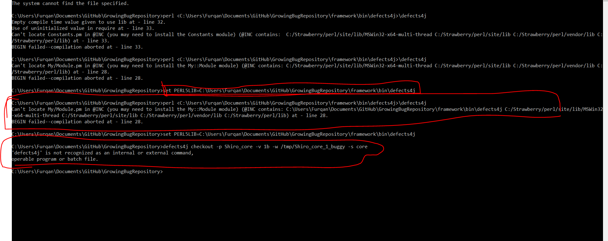 Errors happened in the process of Checkout a project · Issue #397 · rjust/defects4j · GitHub