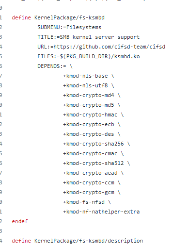 ERROR: package/feeds/packages/ksmbd failed to build. · Issue #8642 · coolsnowwolf/lede · GitHub