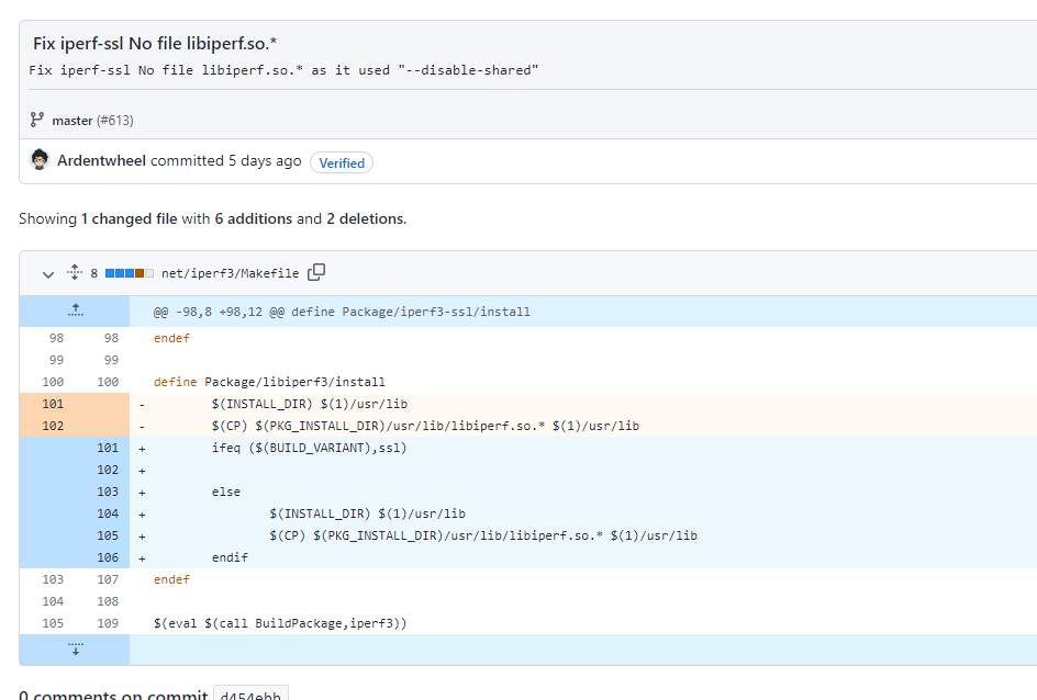 最新源码，iperf3无法通过编译，内有日志错误。 · Issue #10549 · coolsnowwolf/lede · GitHub