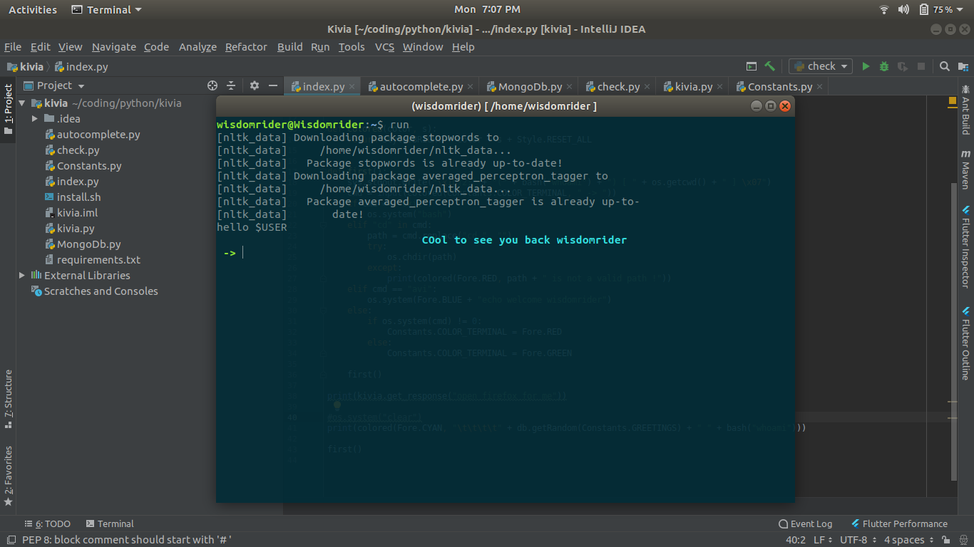 downloading ntlk everytime · Issue #1686 · gunthercox/ChatterBot · GitHub