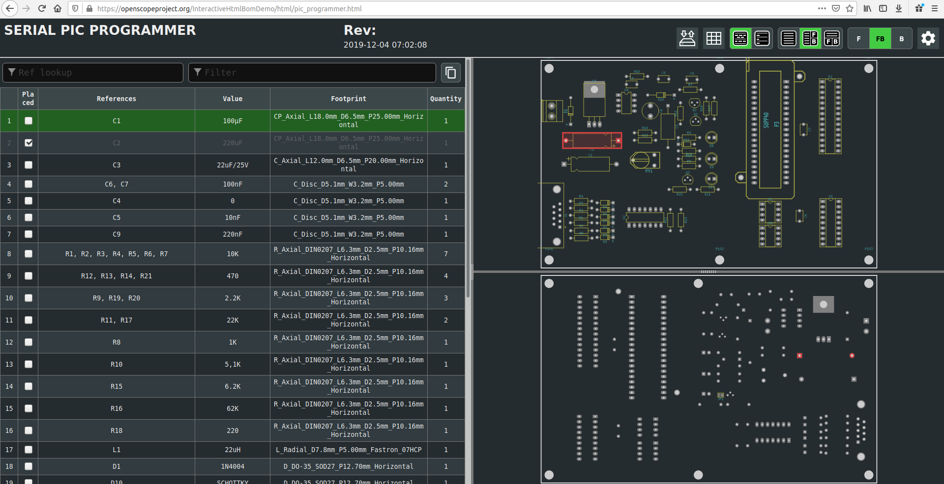 mark placed parts also on assembly view · Issue #176 · openscopeproject/InteractiveHtmlBom · GitHub