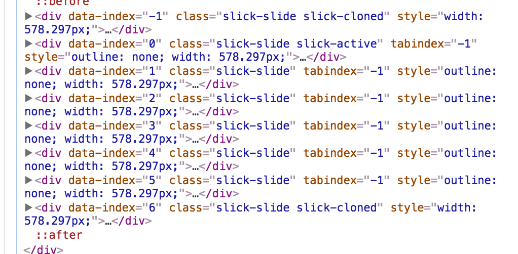 Cloned, precloned and postcloned classnames for .slick-slide · Issue ...