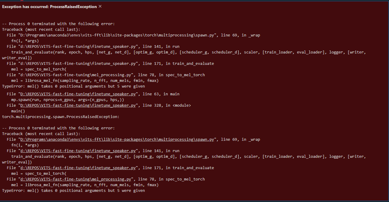 An error occurred while attempting to run finetune_speaker.py on Windows · Issue #20 · Plachtaa ...