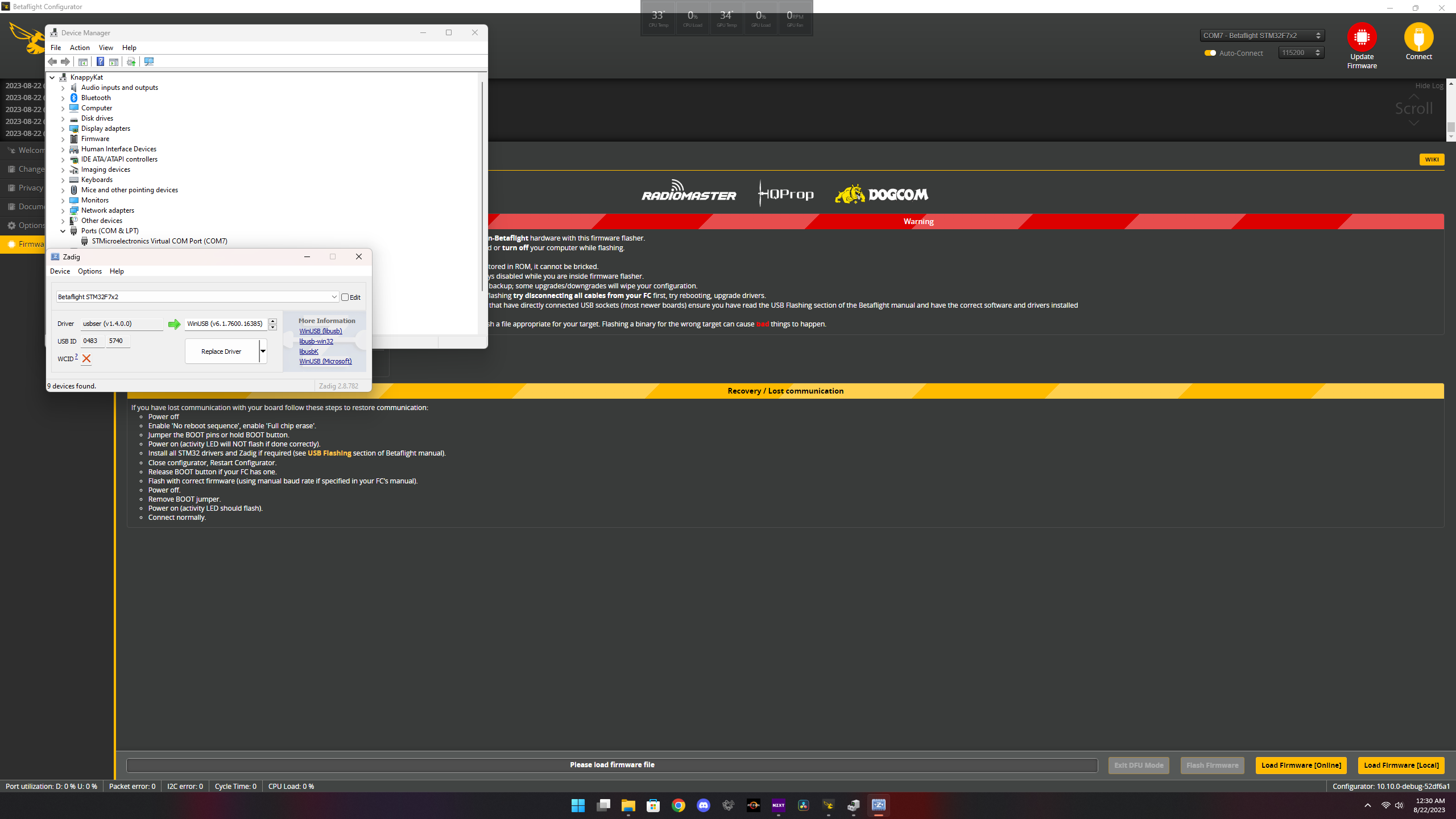 Chrome API Error: Failed to connect to the port.. · Issue #3553 · betaflight/betaflight ...