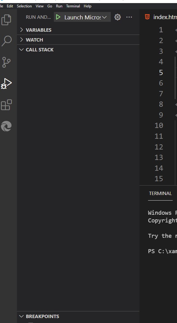 VS code Run and Debug problem · Issue #471 · microsoft/vscode-edge ...