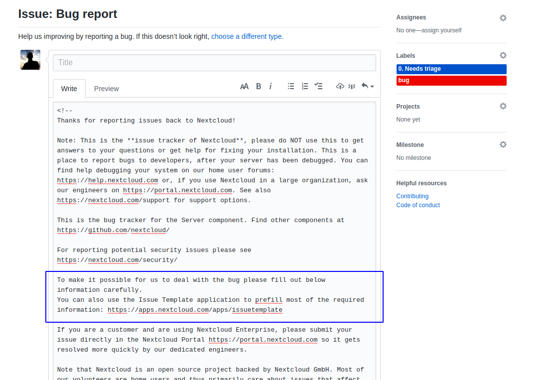 feature request: self advertise this app in the report text · Issue #156 · nextcloud ...