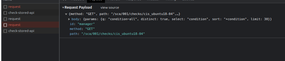 Query for `condition` field and `all` value through the `q` in Security Configuration Assessment ...