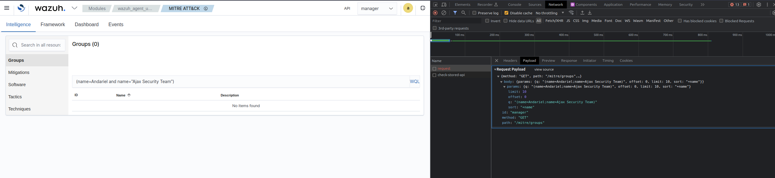 API request returns an error when using a `q` in `GET /mitre/groups` · Issue #18319 · wazuh ...