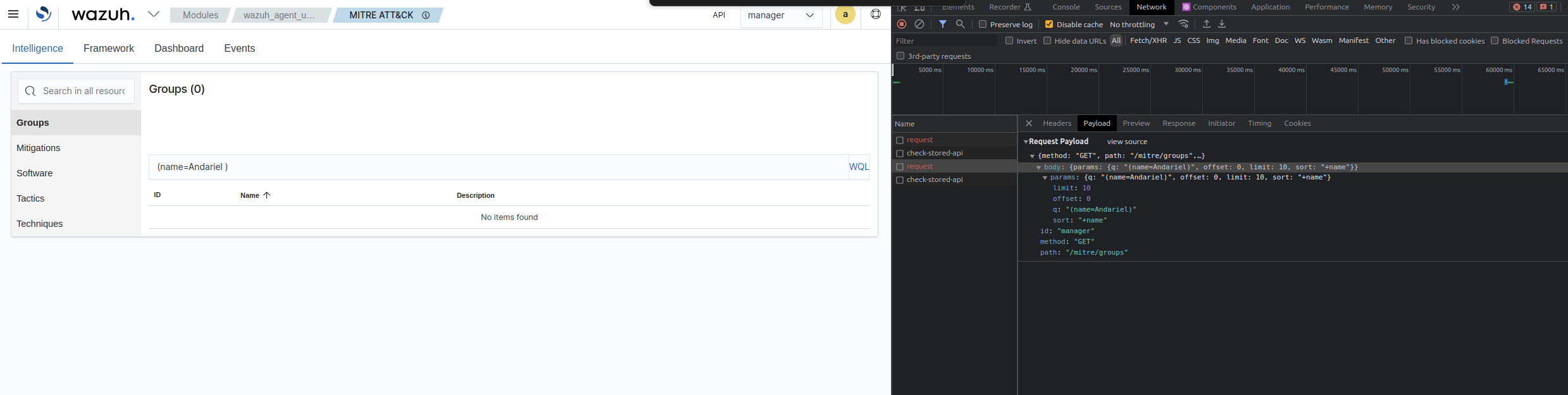 API request returns an error when using a `q` in `GET /mitre/groups` · Issue #18319 · wazuh ...