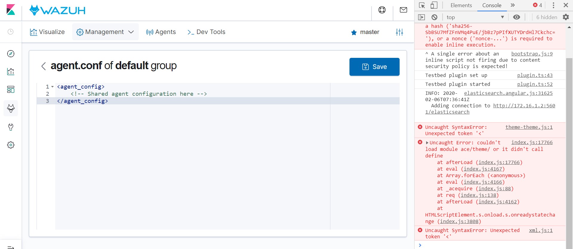 New Management > Configuration theme error · Issue #2068 · wazuh/wazuh-dashboard-plugins · GitHub