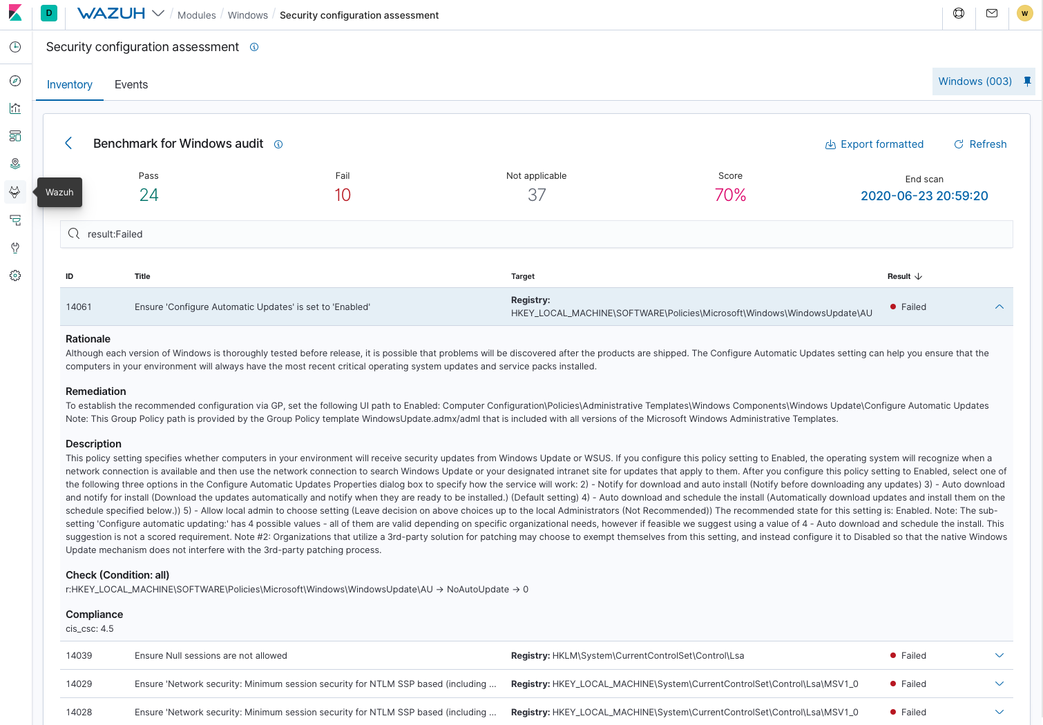 Improve formatting on SCA checks info · Issue #711 · wazuh/wazuh ...