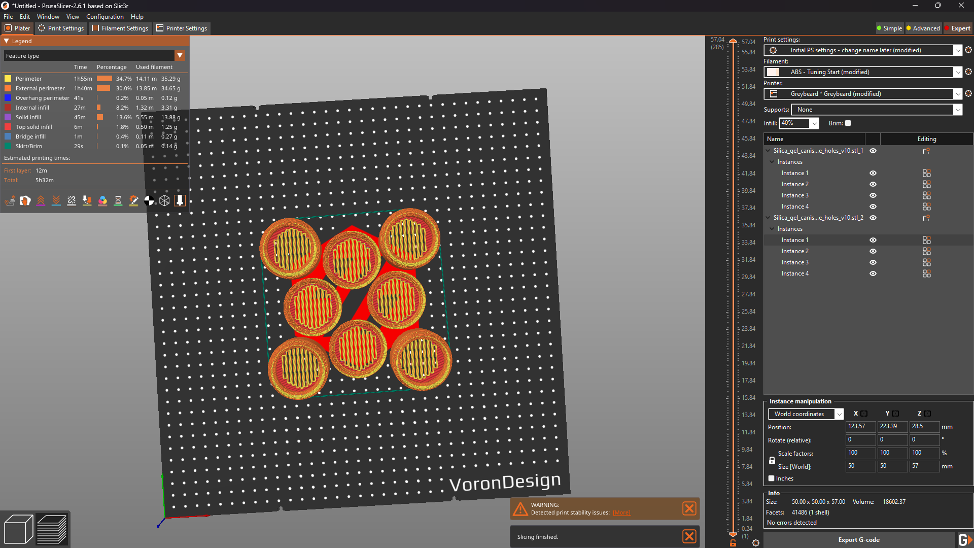 Incorrect detection of print stability issues with simple puzzle cube piece · Issue #9587 ...