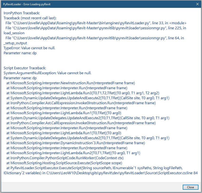 pyRevit 4.6.20 does not load after installation. · Issue #594 ... pyRevit 4.6.20 does not load after installation. · Issue #594 ...
