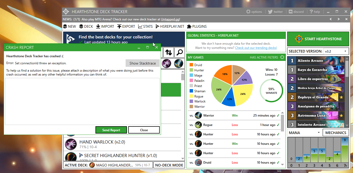 Crashing every time I go to Stats · Issue #3998 · HearthSim/Hearthstone-Deck-Tracker · GitHub