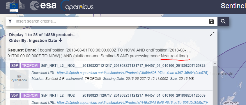 NRT vs Offline datasets · Issue #226 · sentinelsat/sentinelsat · GitHub
