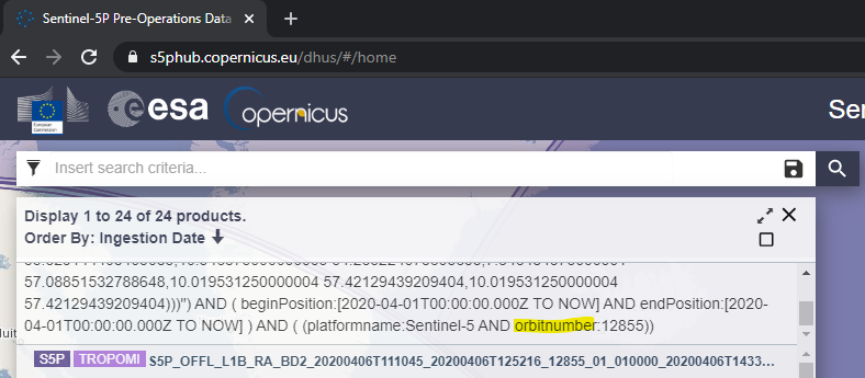 Sentinel-5 support - download parameter · Issue #356 · sentinelsat/sentinelsat · GitHub