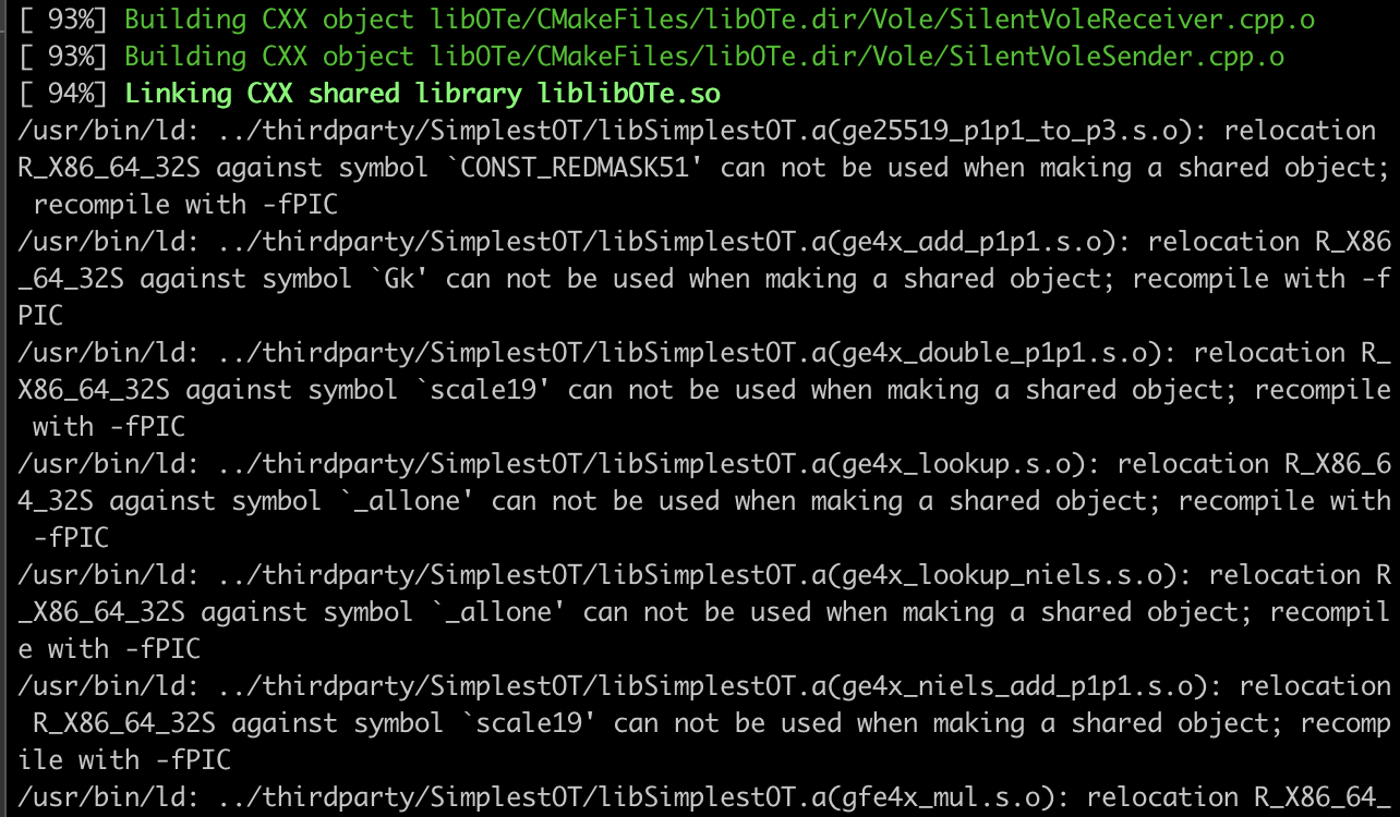 compile dynamic lib error · Issue #52 · osu-crypto/libOTe · GitHub