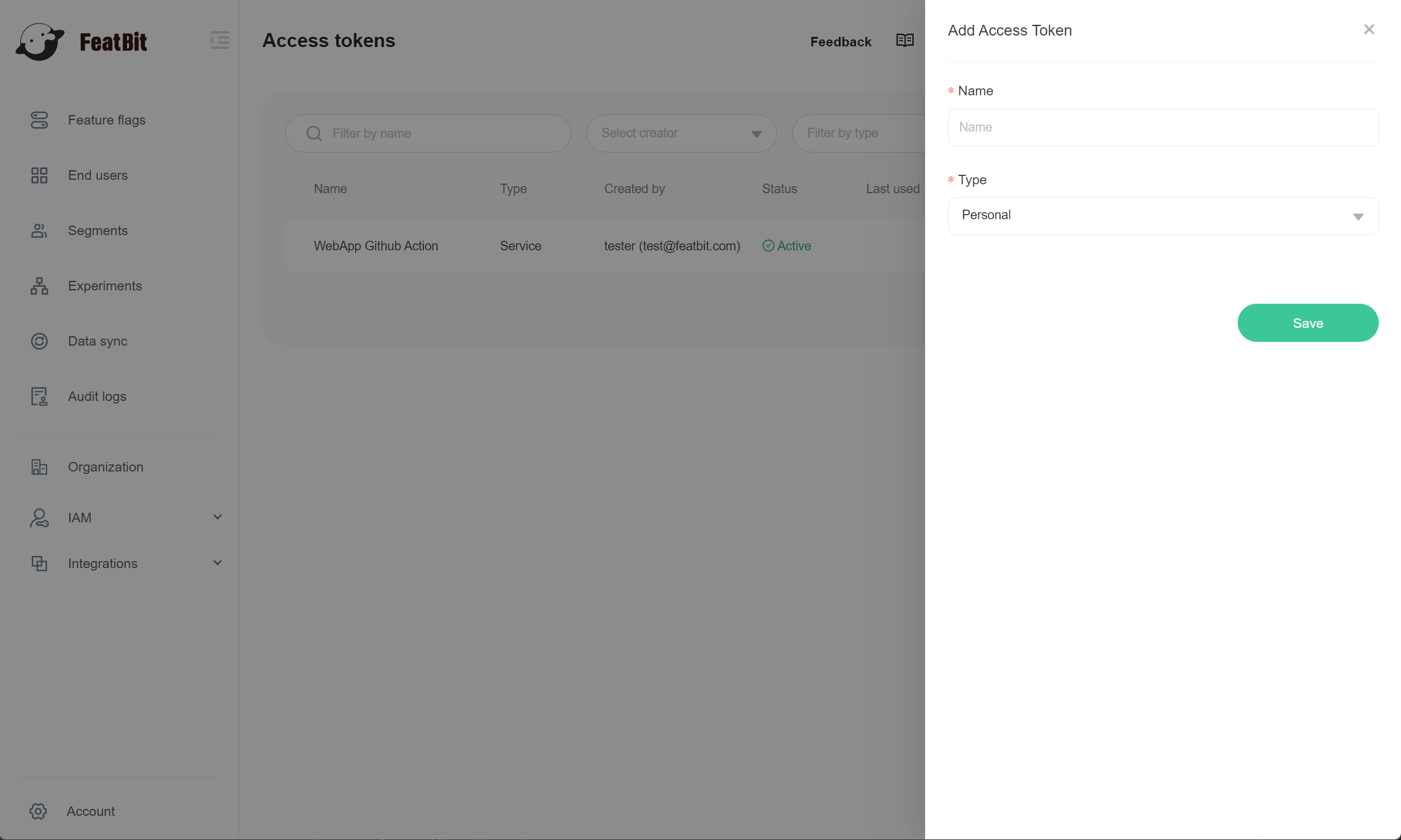 [Good First Issue]: Make the Access Token drawer style consistent · Issue #335 · featbit/featbit ...