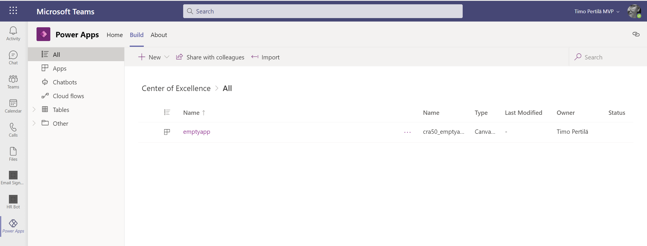 [BUG]: Power Apps, Flows and tables not accessible after import (Dataverse for Teams) · Issue ...